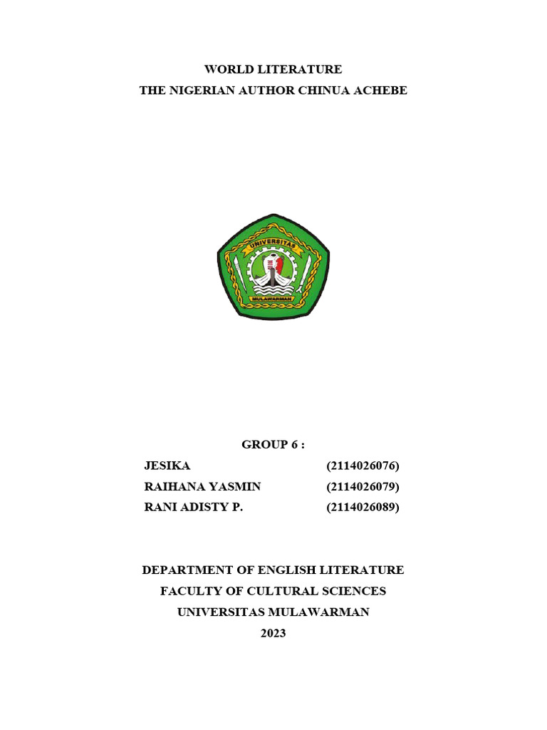 Chinua Achebe: Nigerian Literary Icon | PDF