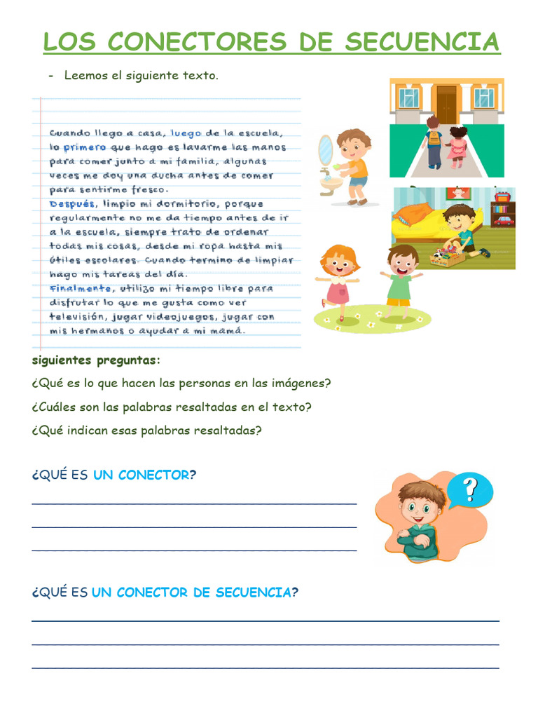 Los Conectores de Secuencia | PDF