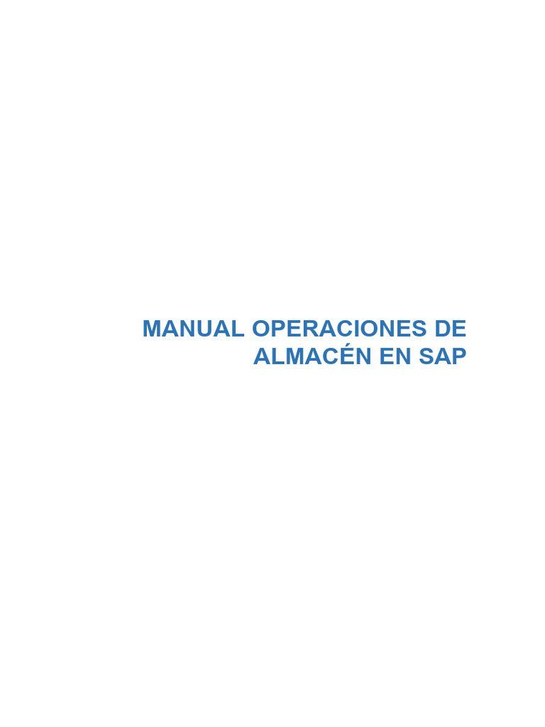 Operaciones Sap | PDF | Informática | Software