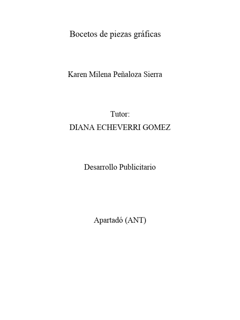 Bocetos de Piezas Graficas | PDF