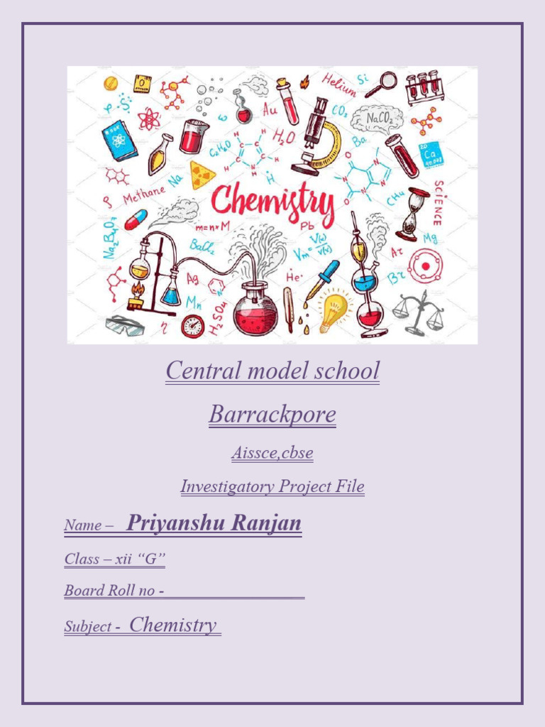 Chemistry Project Class 12 CBSE | PDF | Milk | Nutrition