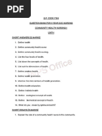 Community Health Nursing Question Bank | PDF | Family Planning ...