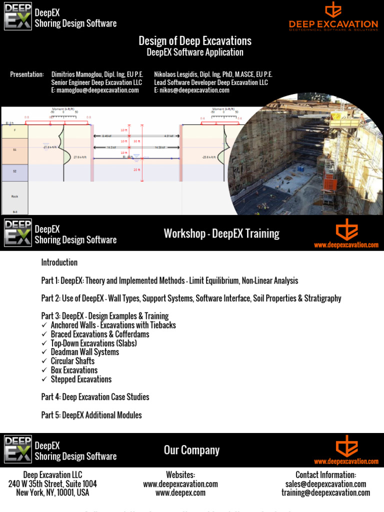 DeepEX Shoring Design Training | PDF | Deep Foundation | Elasticity ...