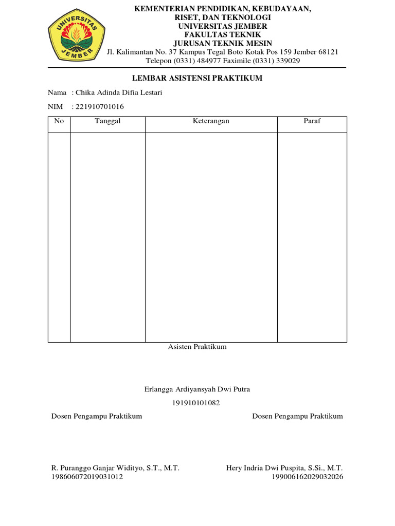 Lembar Asis CC | PDF