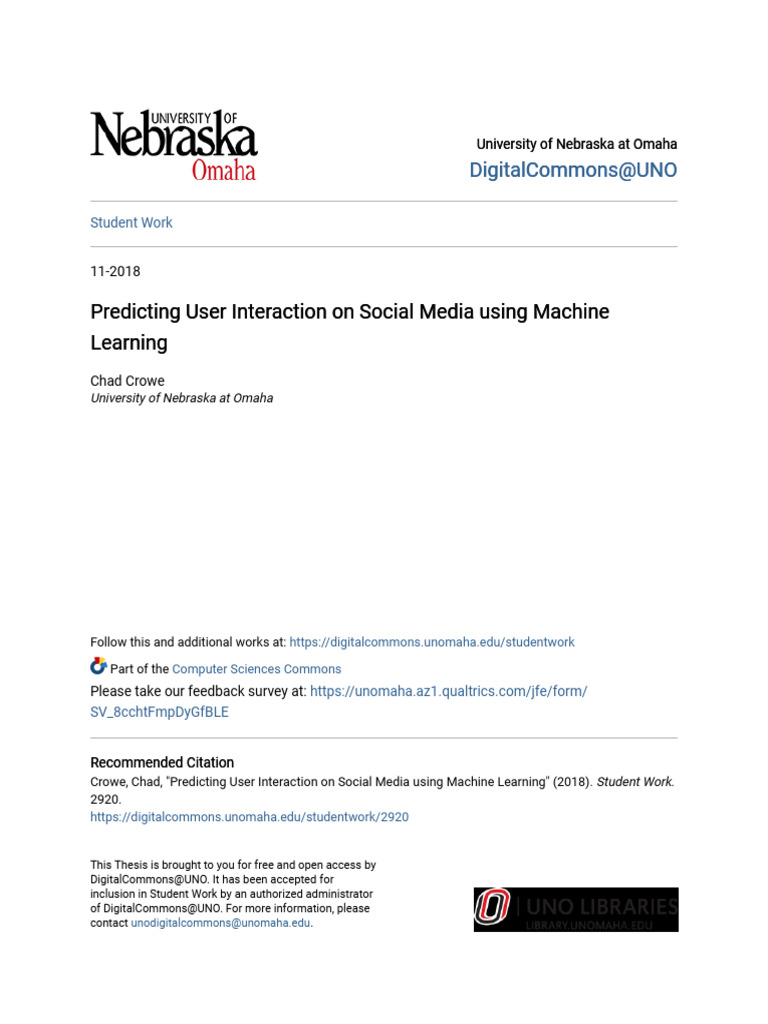 Predicting User Interaction On Social Media Using Machine Learnin | PDF | Cluster Analysis ...