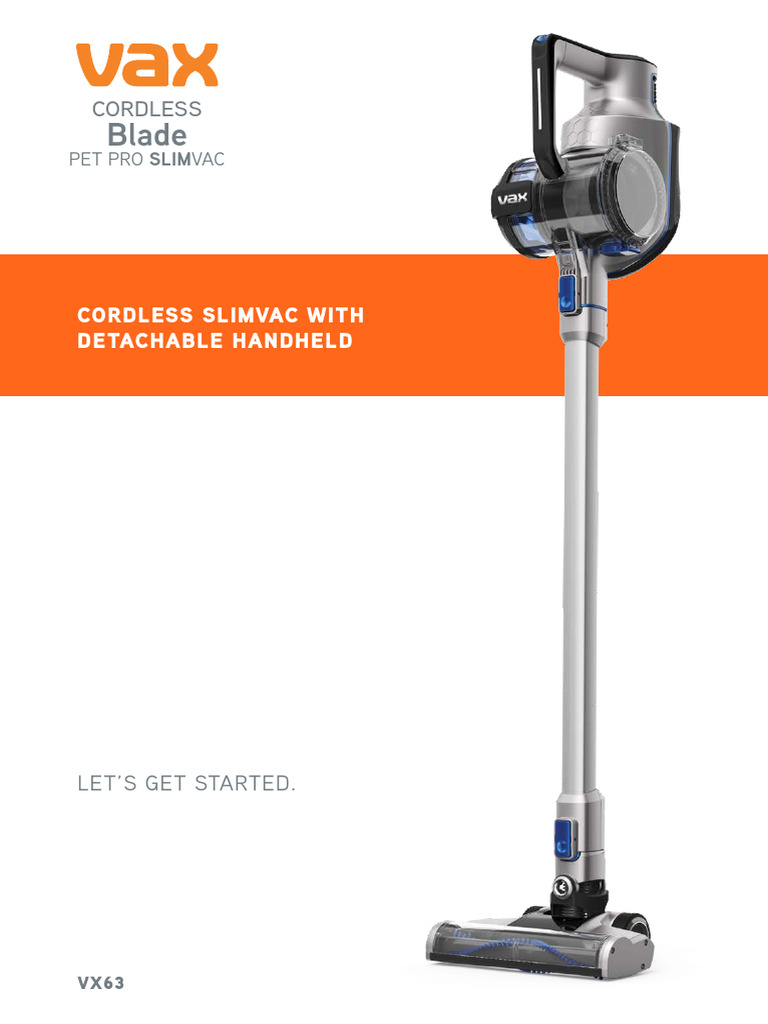 Vax VX63 User Guide | Download Free PDF | Rechargeable Battery | Vacuum ...