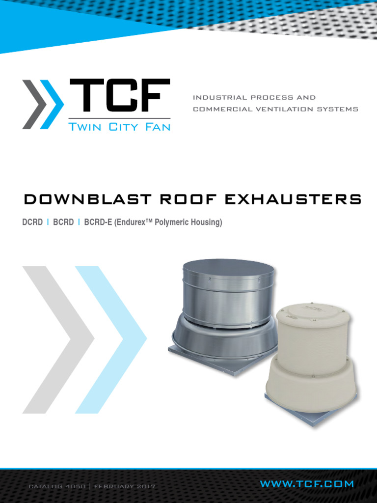 BCRD BCRDE DCRD Centrifugal Downblast Roof Exhausters Catalog 4050 ...