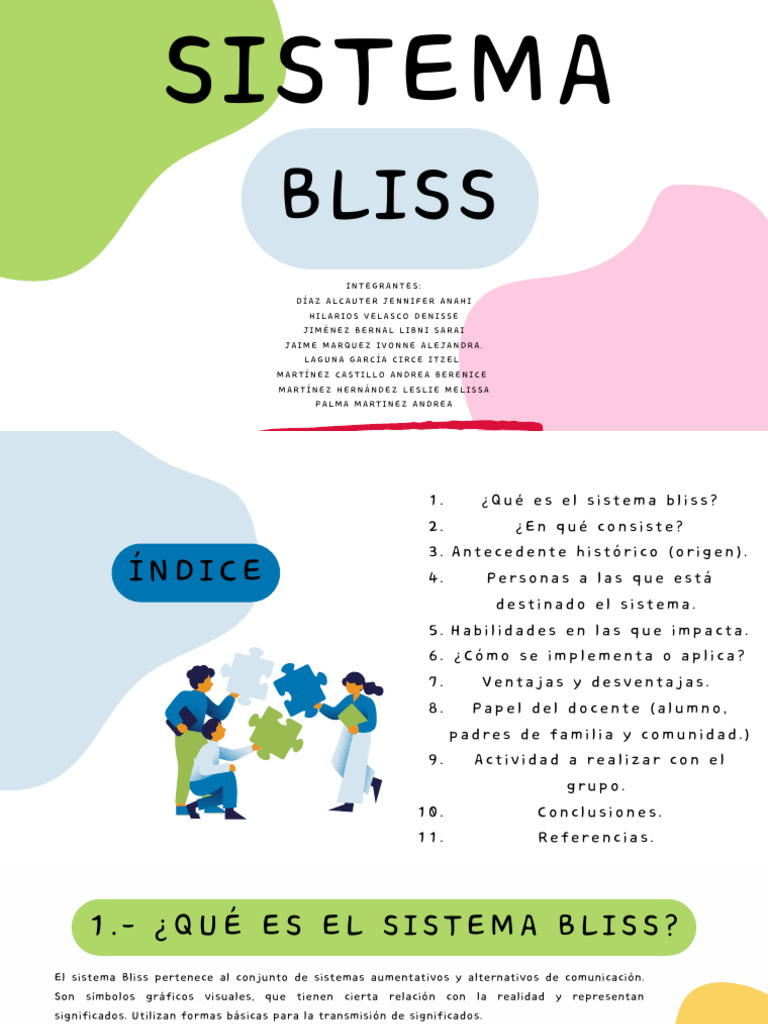 Sistema Bliss. Presentacion. | PDF | Comunicación | Aprendizaje