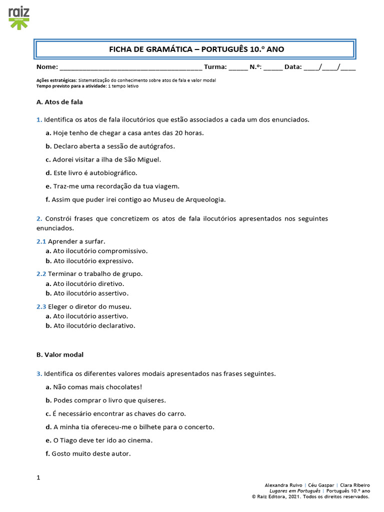 Atos de Fala e Valor Modal em Português | PDF