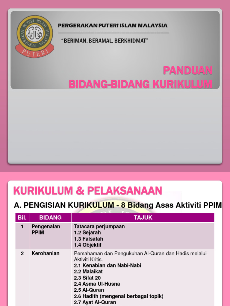8 Bidang Utama Ppim | PDF