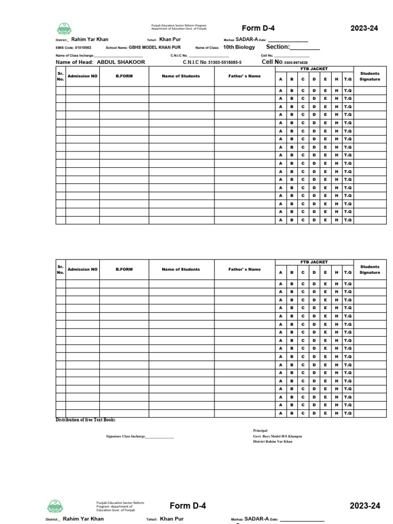 Form d4-2023-24 | PDF