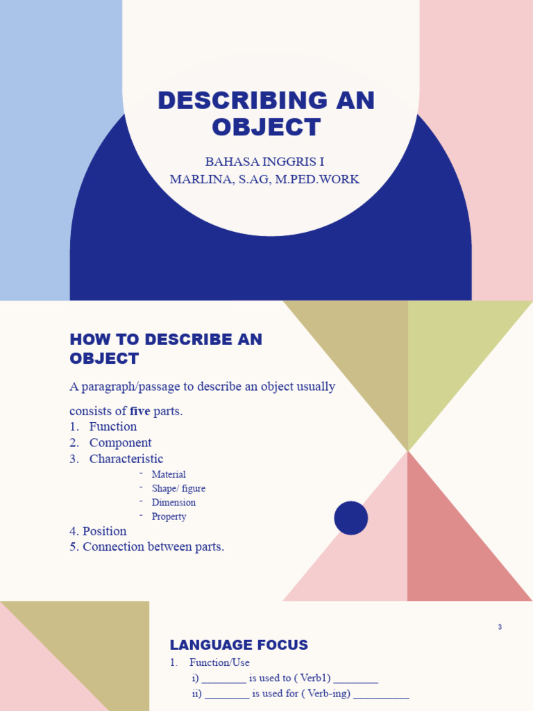 Describing An Object - PPT | PDF | Length | Noun