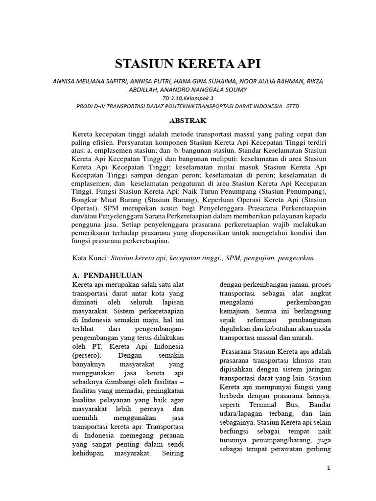 Stasiun Kereta Api | PDF | Komputer