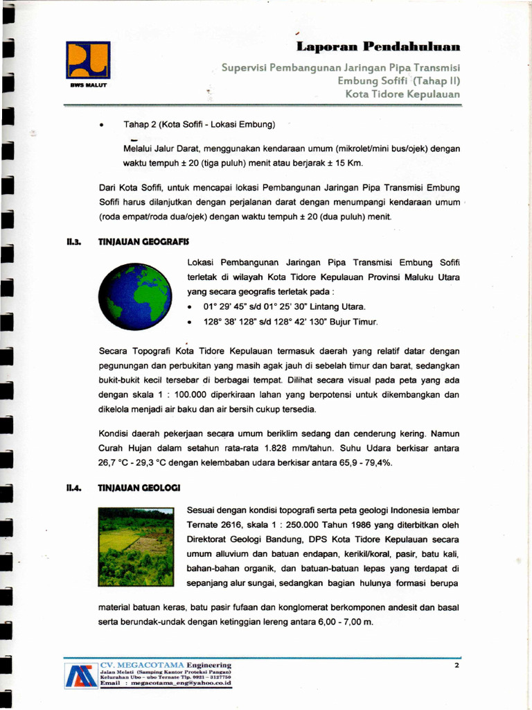 Pembangunan Jaringan Pipa Embung Sofifi | PDF