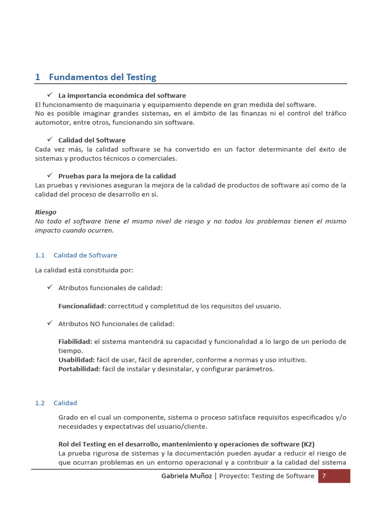 Fundamentos de Pruebas | PDF | Software | Pruebas de software