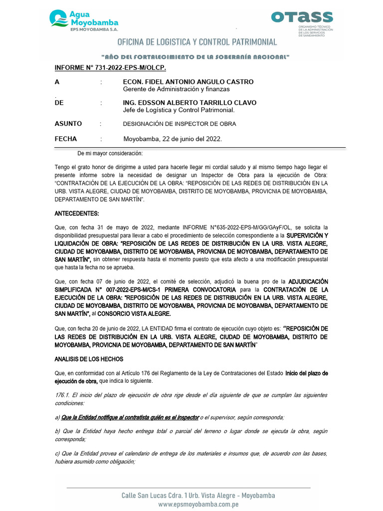 Informe de Inspector | PDF | Gobierno