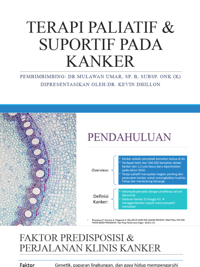 TERAPI PALIATIF & SUPORTIF PADA KANKER-Kev | PDF | Kesehatan Holistik