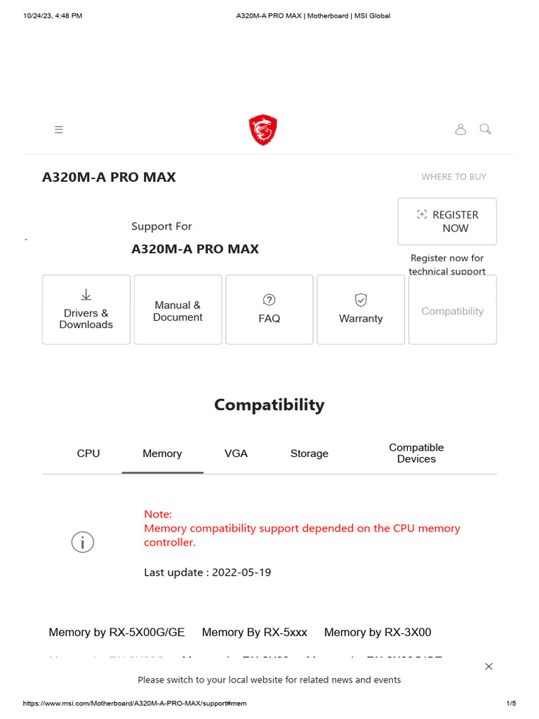Msi Ram | PDF | Computer Hardware | Computing
