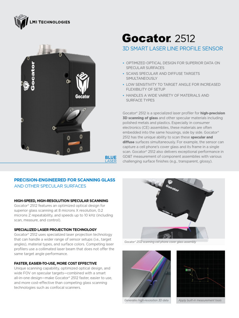 DATASHEET Gocator 2512 US WEB | PDF | Laser | Optics