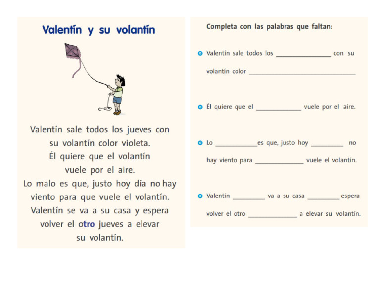 Lectura Letra V | PDF