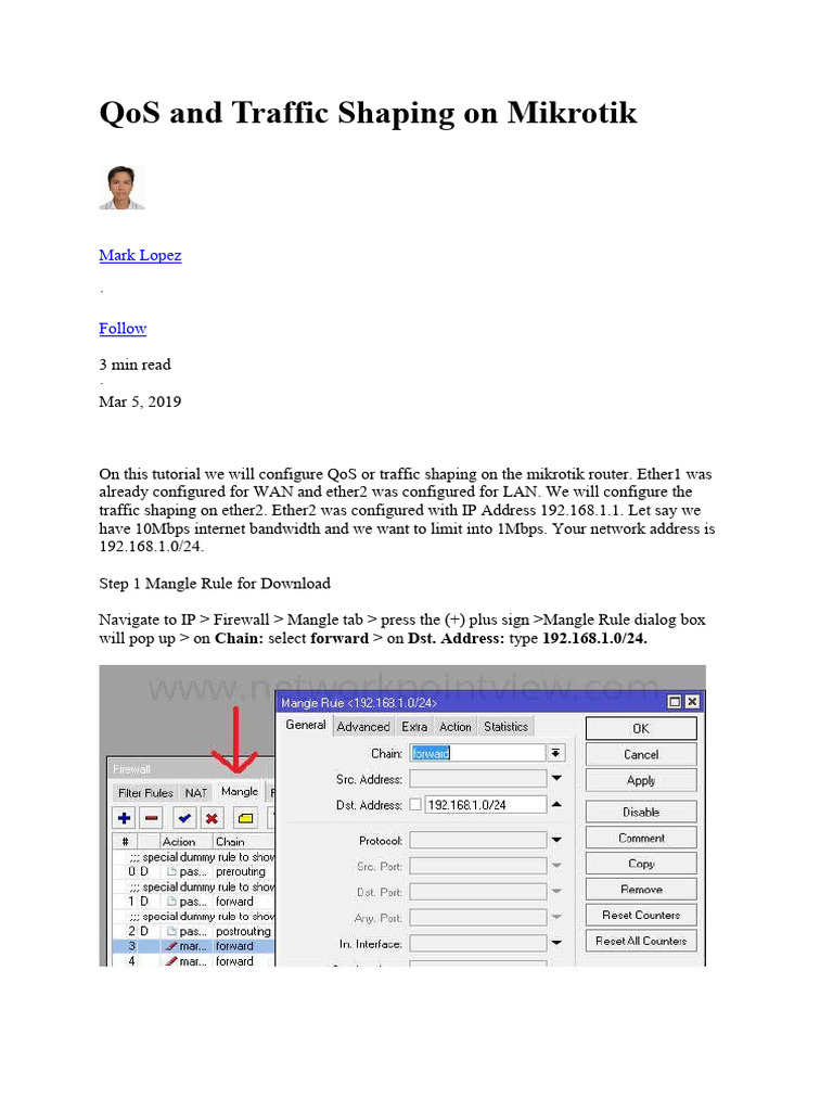 QoS and Traffic Shaping On Mikrotik | PDF | Quality Of Service | Router ...