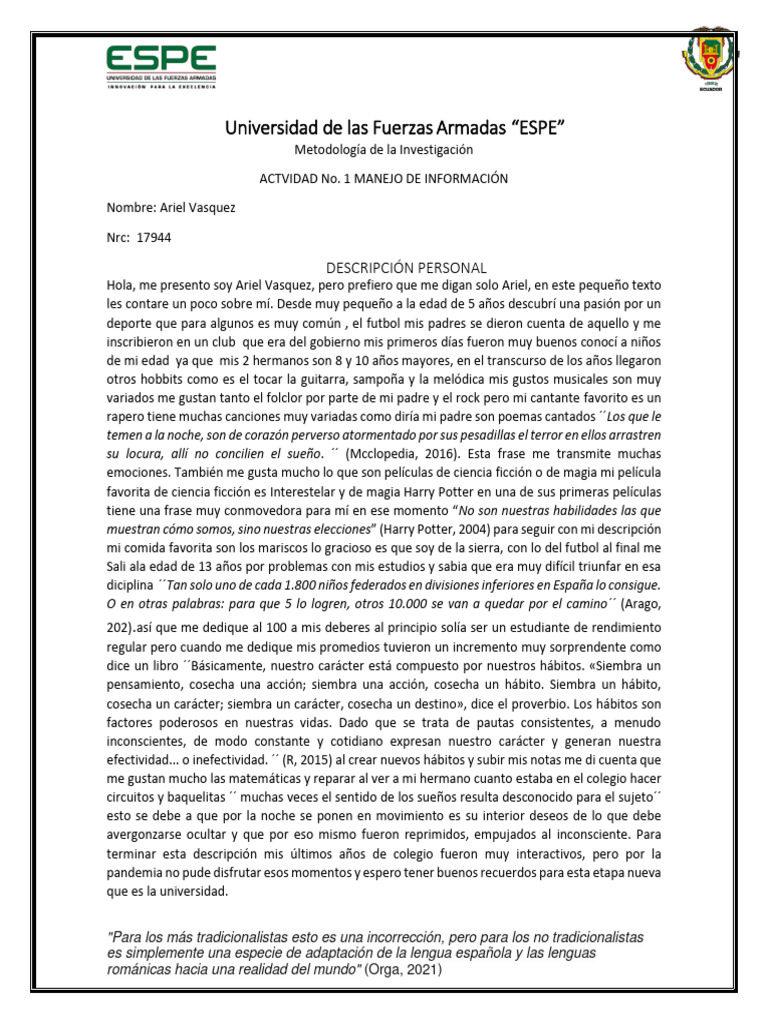 Actividad No1 17944 Vasquez Ariel | PDF