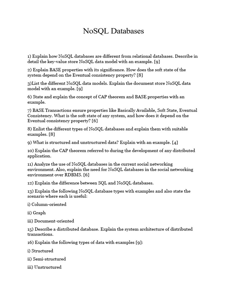 Nosql Database | PDF | No Sql | Databases