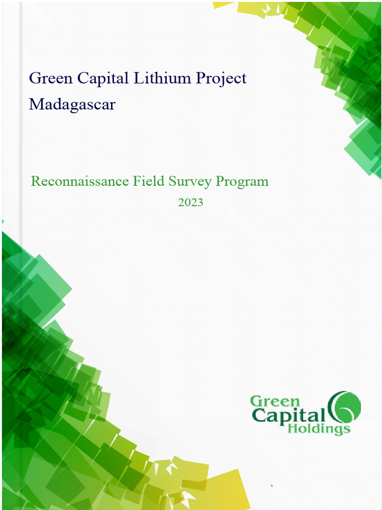 GCH - Green Lithium - Recc Geo Survey | PDF | Lithium | Minerals