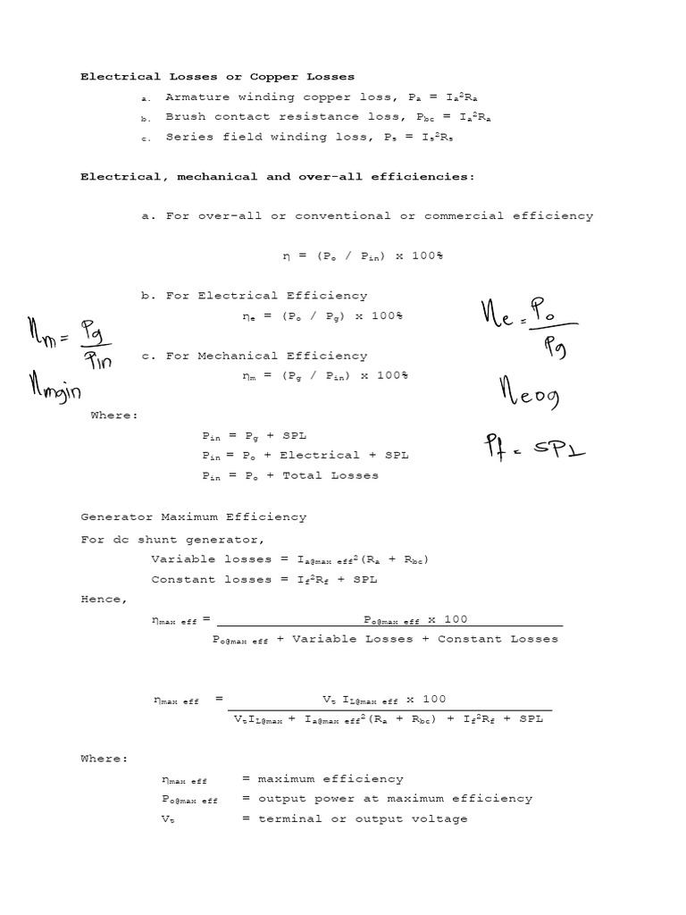 Generator Efficiency | PDF | Electric Generator | Electrical Resistance ...