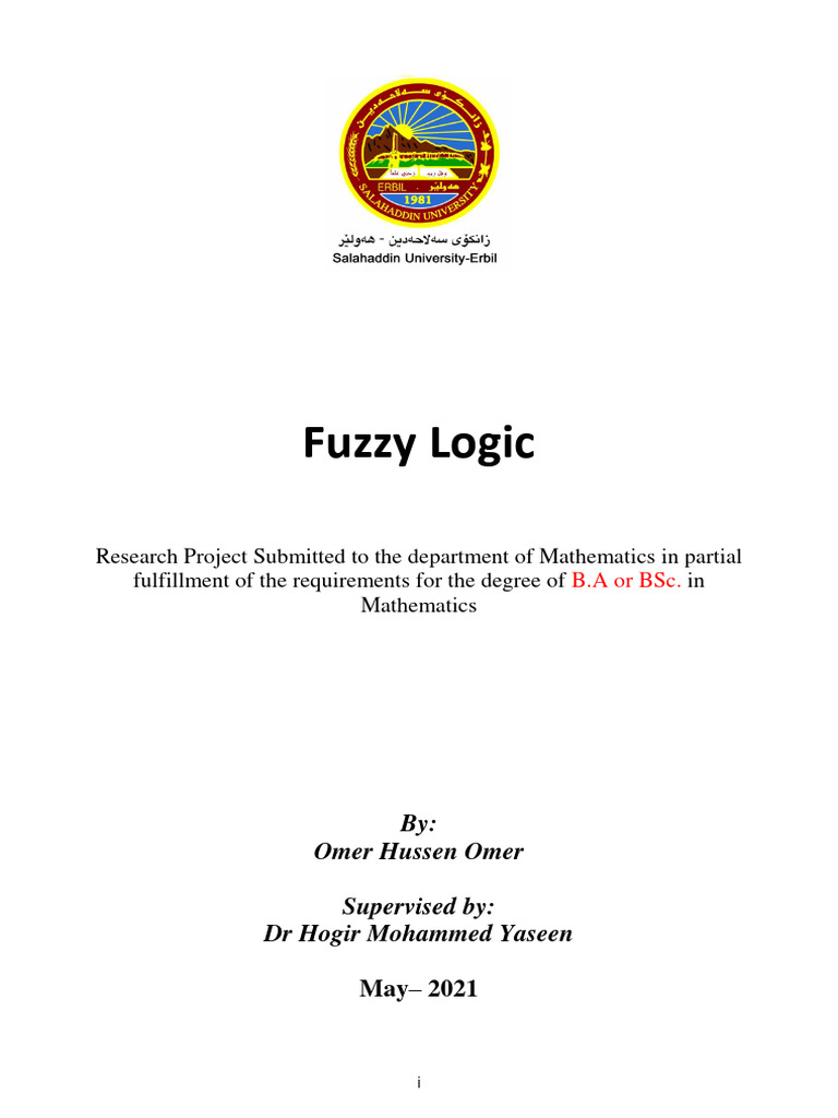 Omer Hussen Omer - Fuzzy Logic | PDF | Fuzzy Logic | Function (Mathematics)