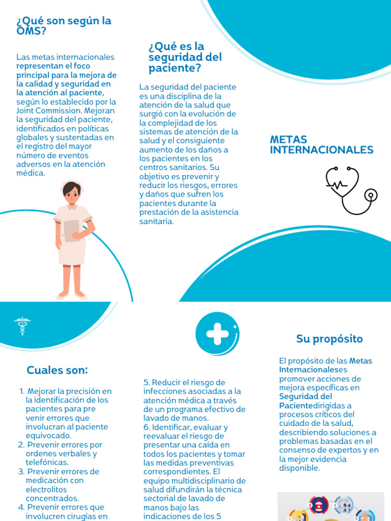 Folleto Metas Internacionales | PDF | Seguridad del paciente | Salud ...