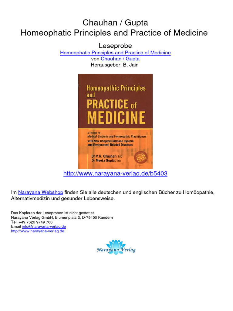 Homeopathic Principles and Practice | PDF | Homeopathy | Medicine