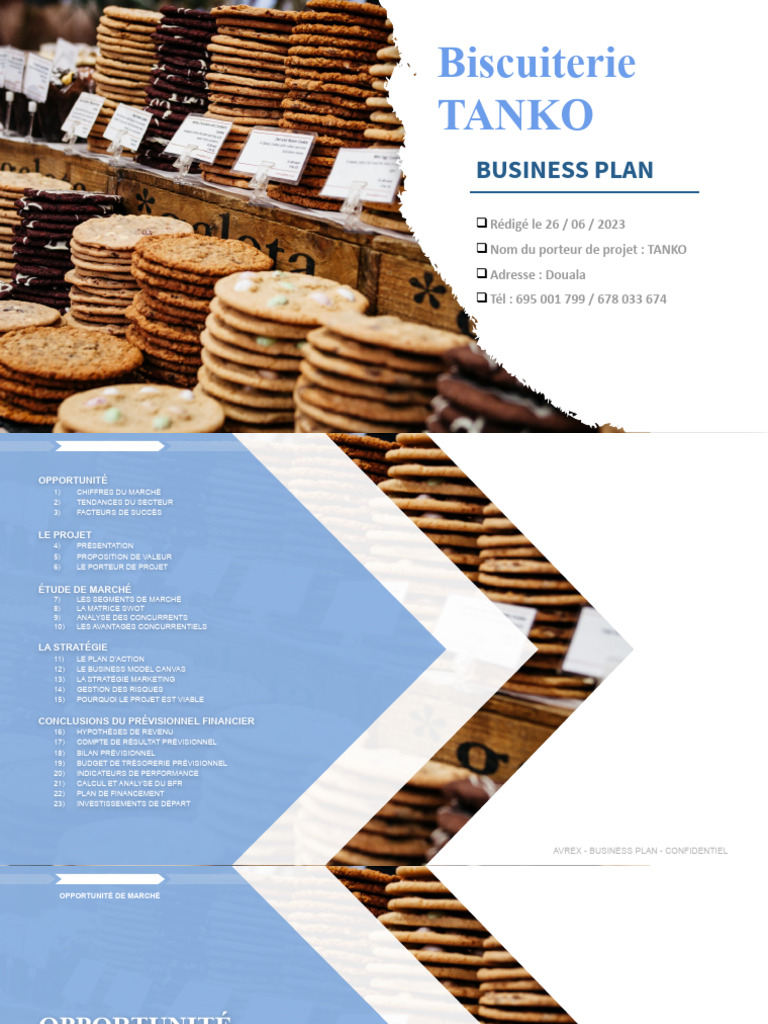 Business Plan pour Biscuiterie TANKO | PDF | Fonds de roulement | Plan ...