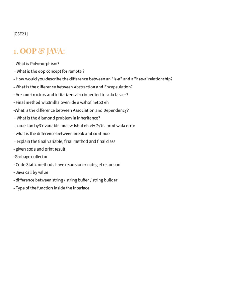 Oop & Java | PDF | C++ | Inheritance (Object Oriented Programming)