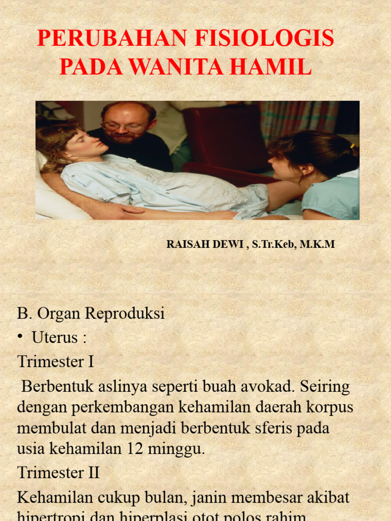 Perubahan Fisiologis Pada Wanita Hamil | PDF | Kesehatan Holistik ...