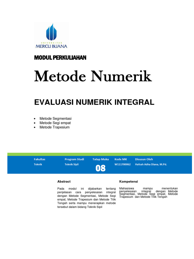 Modul Metode Numerik (TM9) | PDF