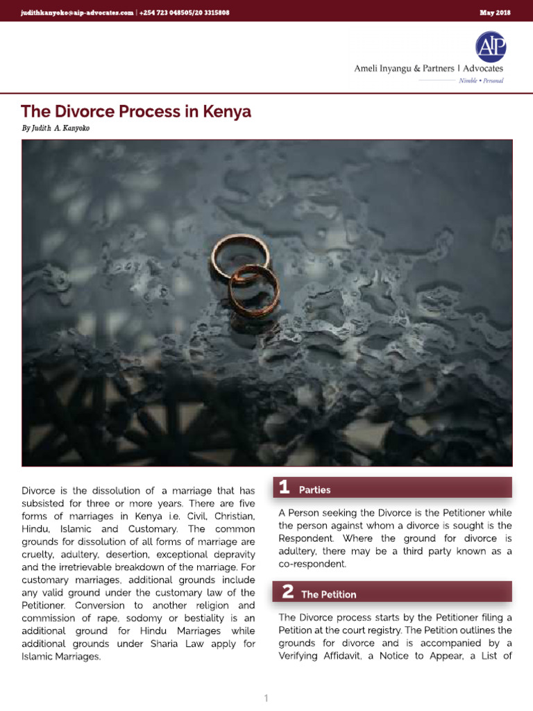Divorce Process Overview in Kenya | PDF | Divorce | Marriage
