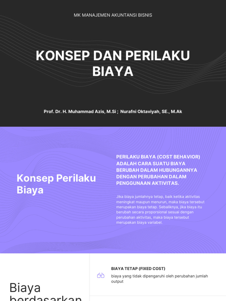 Konsep Dan Perilaku Biaya | PDF