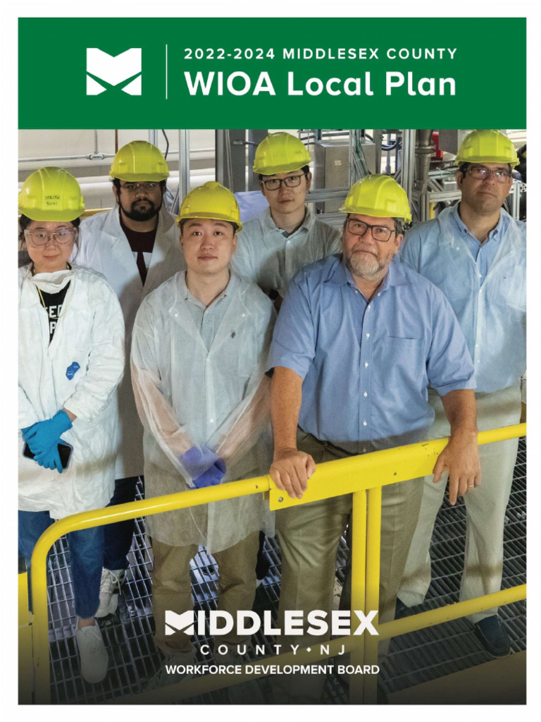 Middlesex County NJ 2022 Wioa Local Plan | PDF | Workforce Development ...