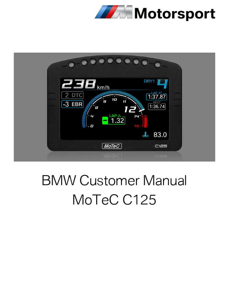 20 Racesupport C125 Manual | PDF | Usb Flash Drive | Throttle