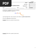 Factors Worksheet | PDF | Prime Number | Worksheet