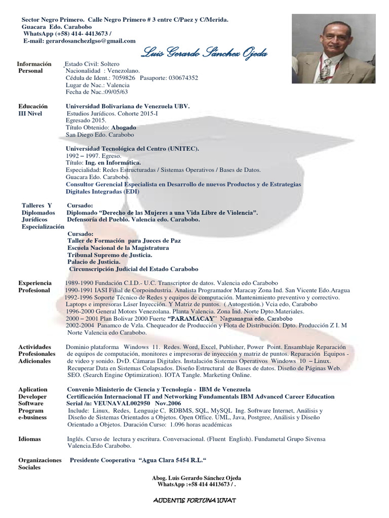 Curriculum Vitae 22 | PDF | Venezuela | Informática