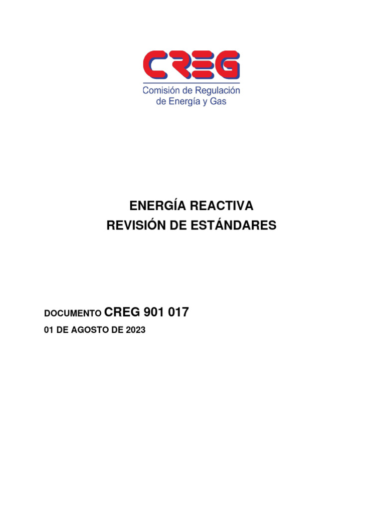 Documento CREG 901 017 de 2023 | PDF | Energia electrica | Ingenieria ...