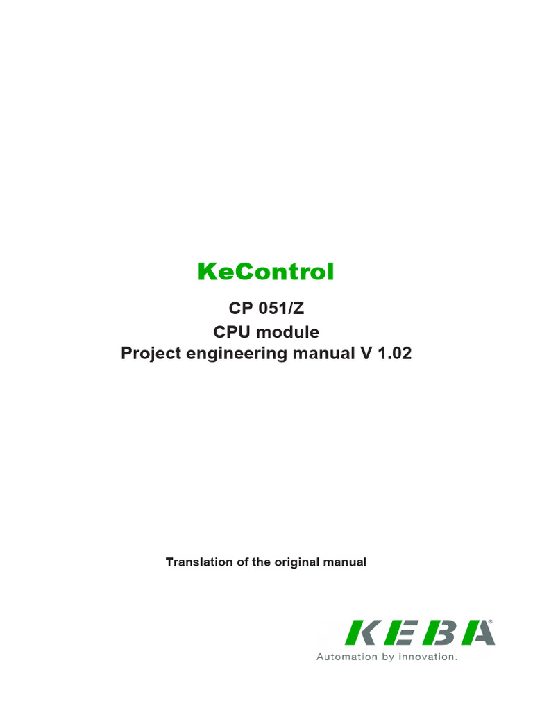 KeControl CP 051/Z Project Manual V1.02 | PDF | Electrical Connector ...