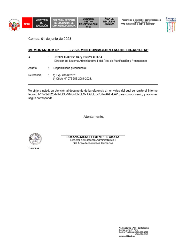 MEMO APP Exp. 28512-2023 | PDF