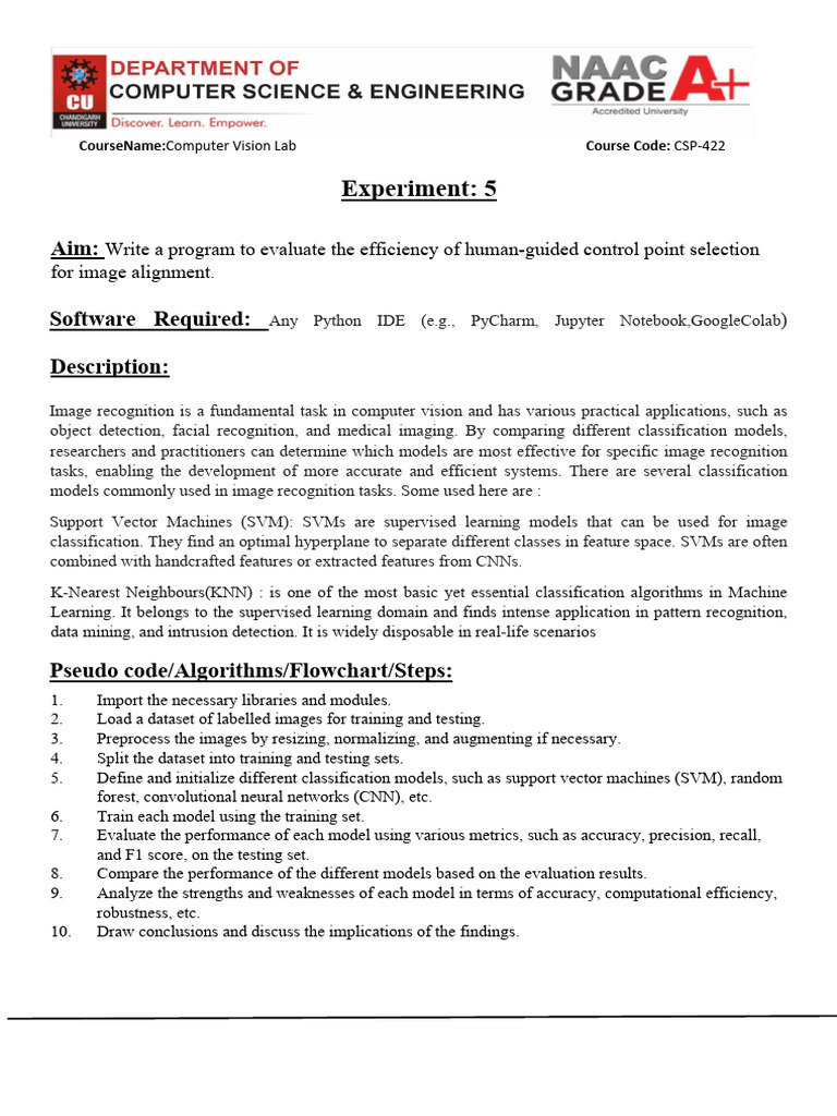 CV 5 | PDF | Support Vector Machine | Algorithms And Data Structures