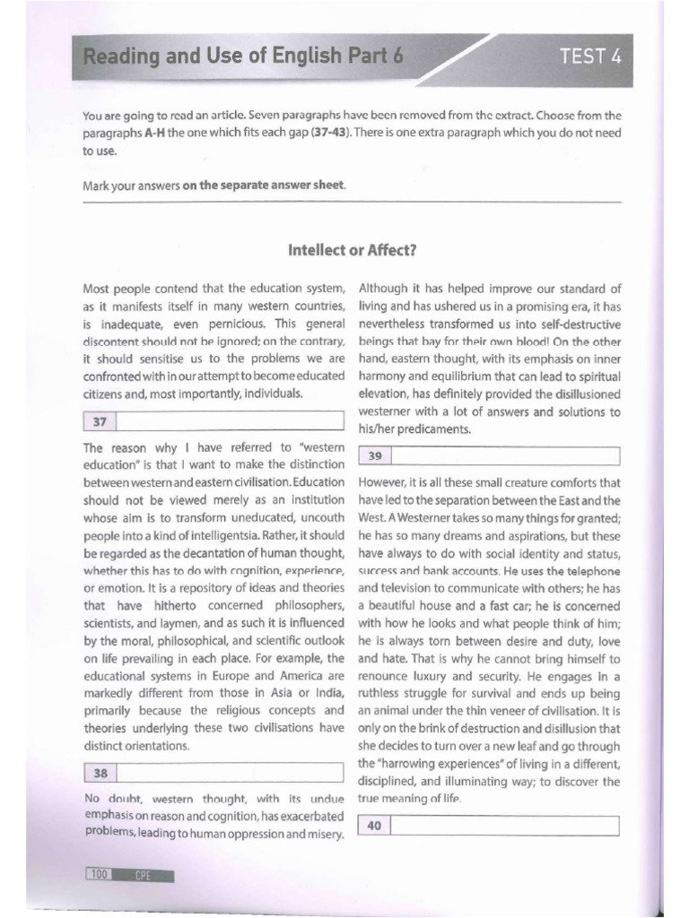 Intellect or Affect | PDF