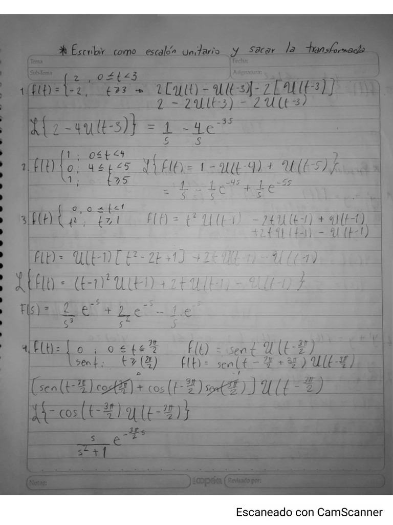 Ecuaciones Ejercicios 2do Parcial | PDF