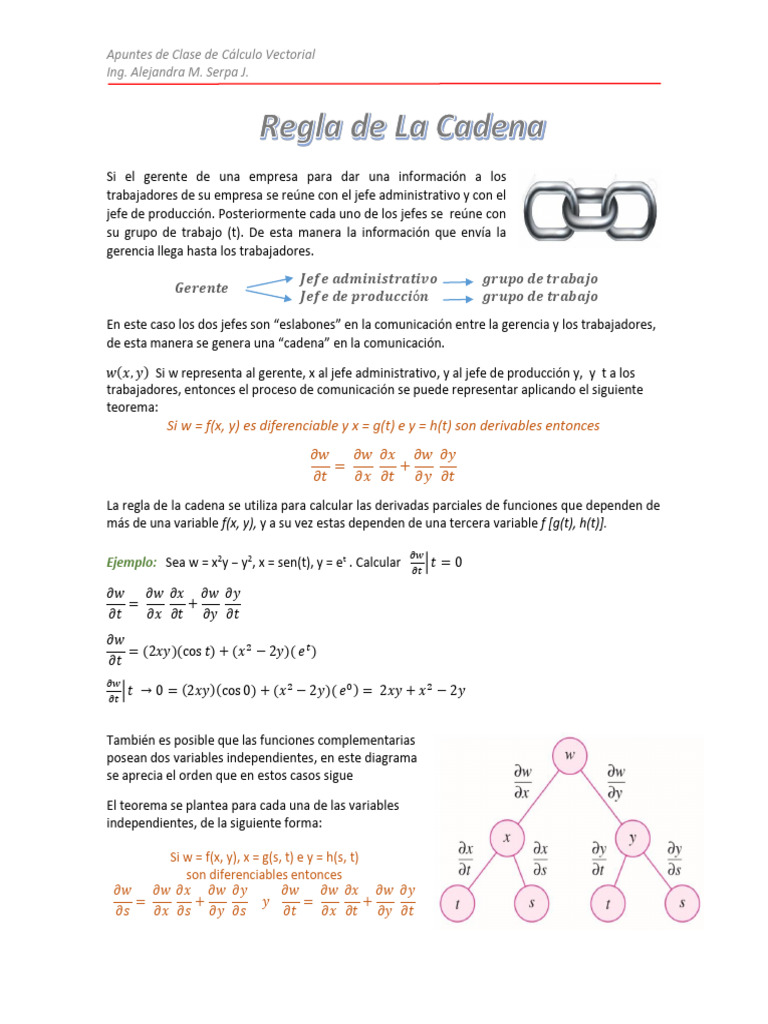Regla de La Cadena | PDF | Análisis | Matemáticas