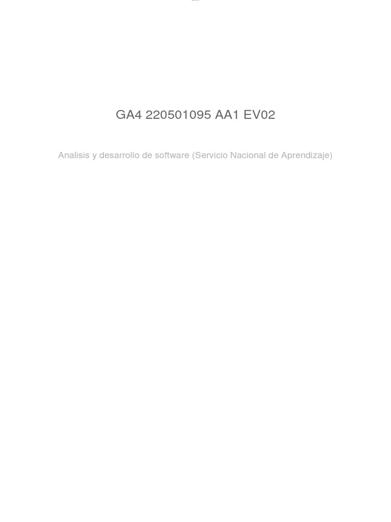 Ga4 220501095 Aa1 Ev02 | Descargar gratis PDF | Software | Ingeniería de software